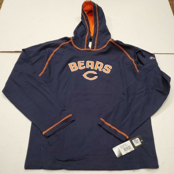 Reebok | Shirts & Tops | Nwt Chicago Bears Nfl Reebok Blue Hoodie Youth ...